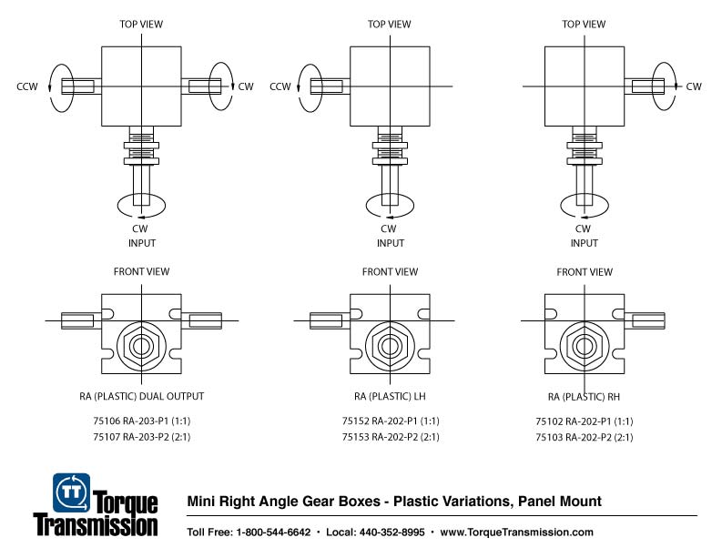 RA-200 Miniature Right Angle Drives - Mini Right Angle Drives | Torque ...